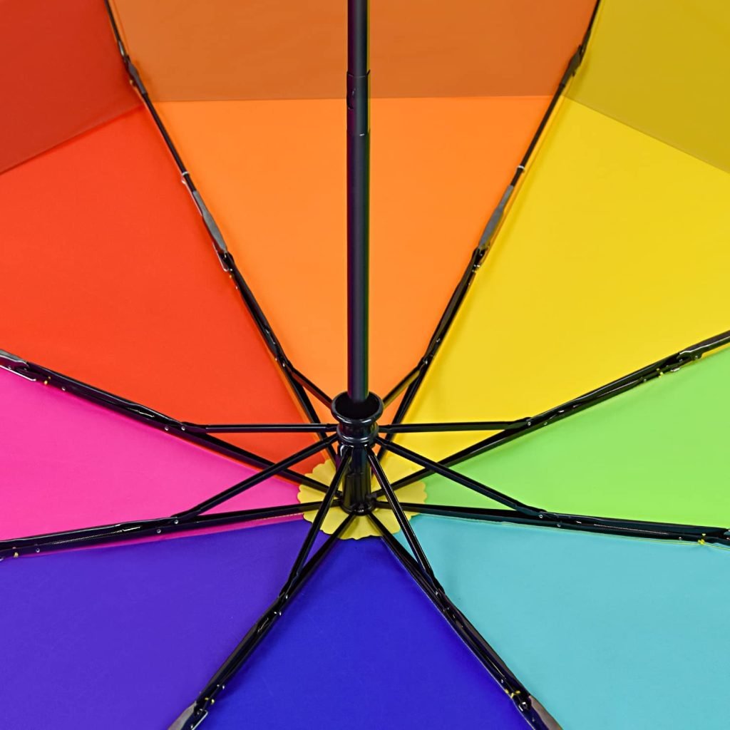 Logo Umbrella - Large Vented Rainbow Umbrella Having Logo